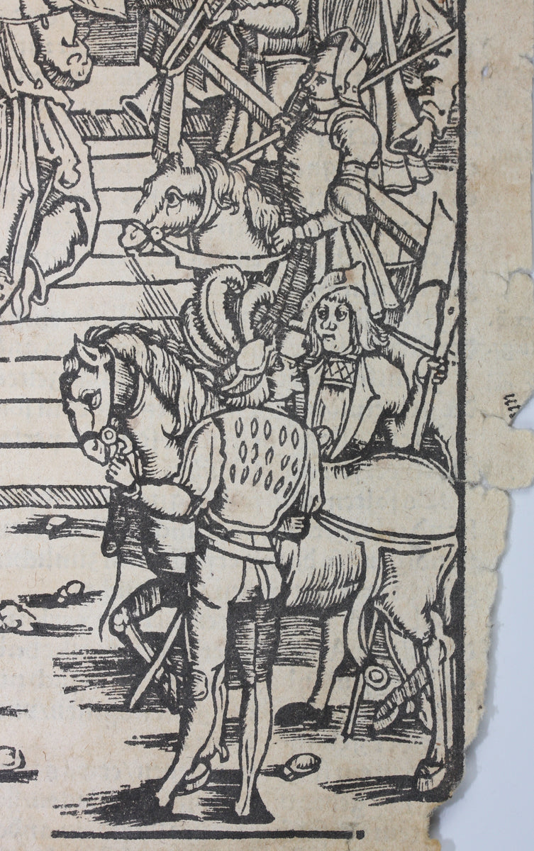 German School XVI C. Oath of fealty. 1538. Woodcut from Laienspiegel b ...