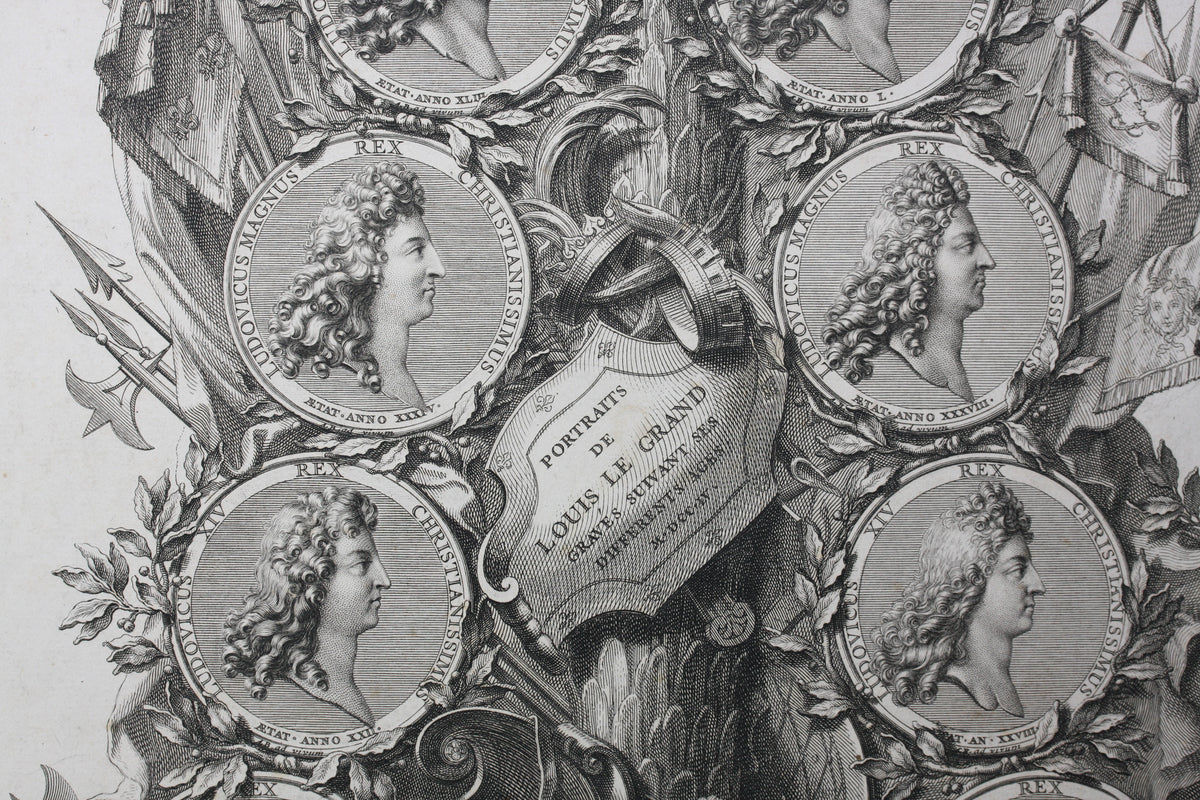 Antoine Benoist, after. Portraits of Louis the Great. Engraving by Cha ...