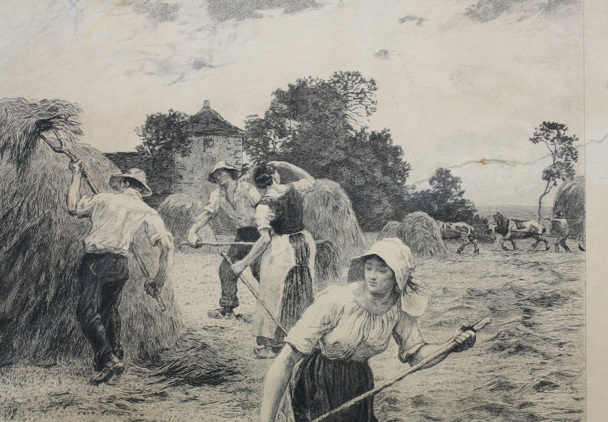 Léon Augustin Lhermitte. The Gleaners. Etching. Late XIX - early XX C ...
