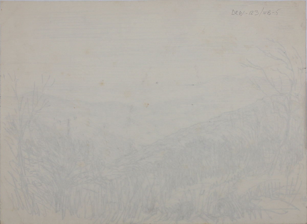John Middleton Freeman. Power line landscape. Ink drawing. Late XX C ...