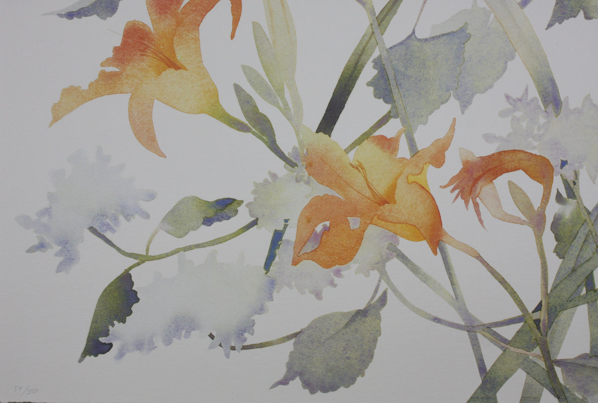 Susan Headley van Campen. Lilies And Hydrangea. Lithograph. 1984 ...