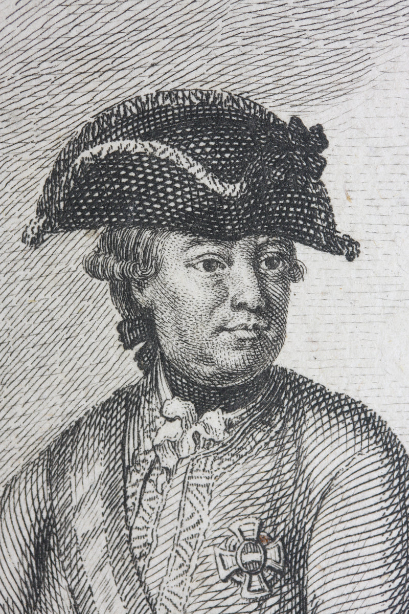 Johan Balzer. Portrait of Count András Hadik de Futak. Engraving. 1780 ...