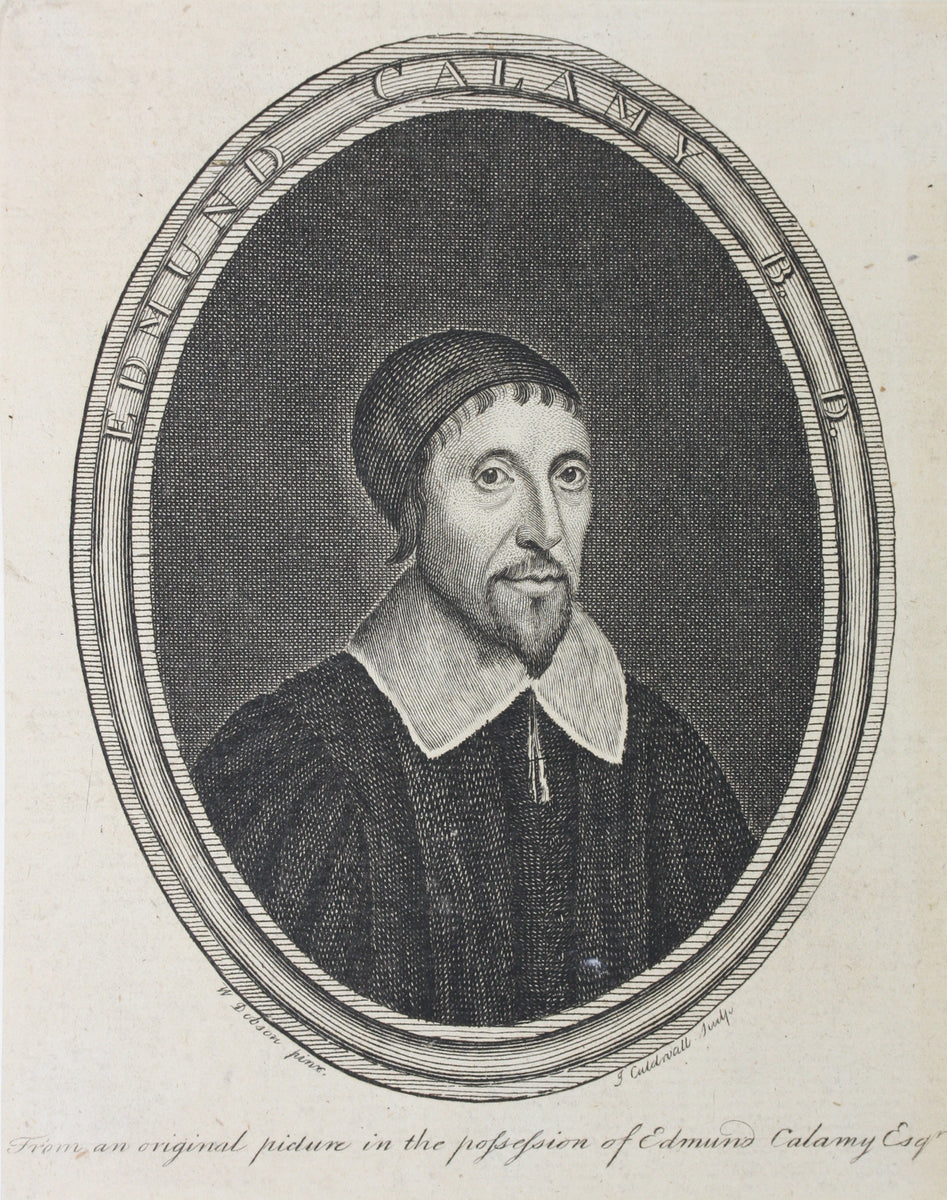 William Dobson, after. Portrait of Edmund Calamy. Engraving by James C ...
