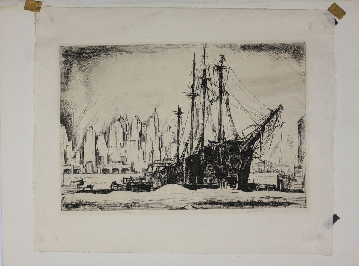 Earl Horter. Contrasts. Etching. 1930th. – Goldin Fine Art