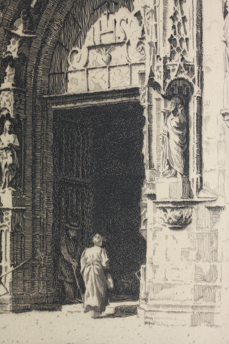 Otto J. Schneider. Entrance of the Church of St Nicholas-des-Champs, P ...