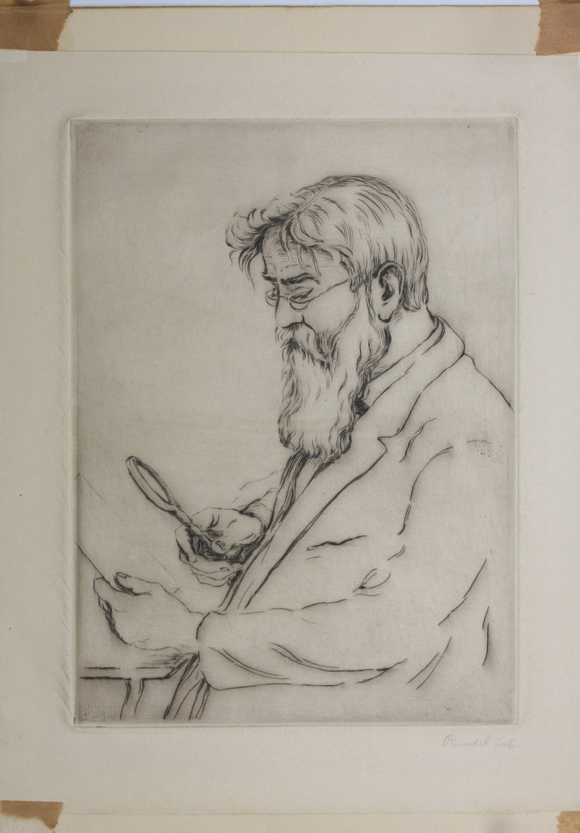 William George Reindel. Mr. Joseph Meder, print connoisseur. Drypoint ...