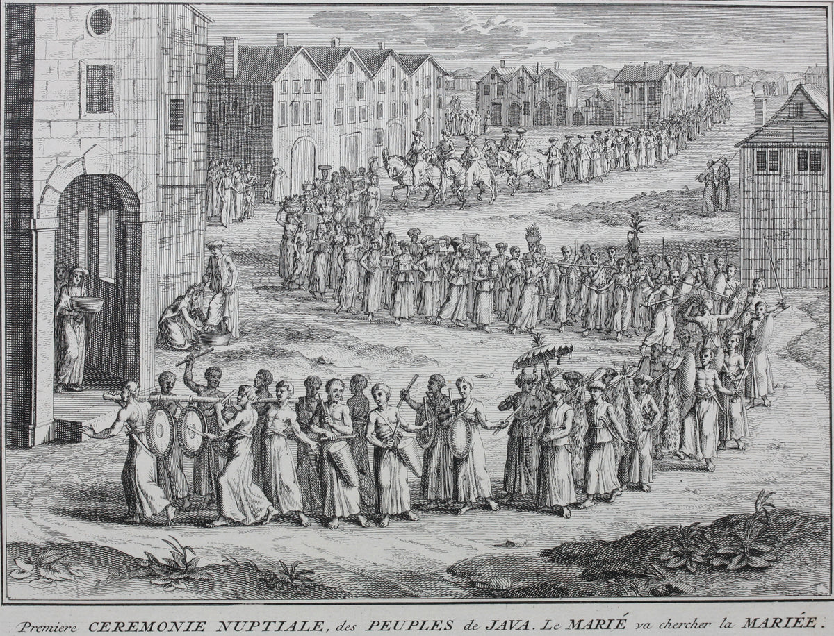 Bernard Picart. Wedding Ceremonies of the Peoples of Java. Engraving ...