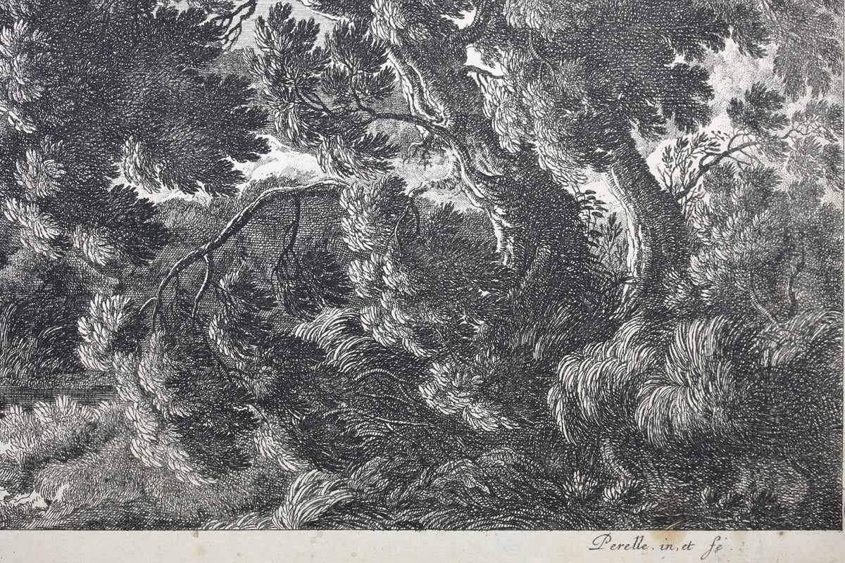Gabriel Perelle. Landscape with stream. Etching. 1620-1695. – Goldin ...