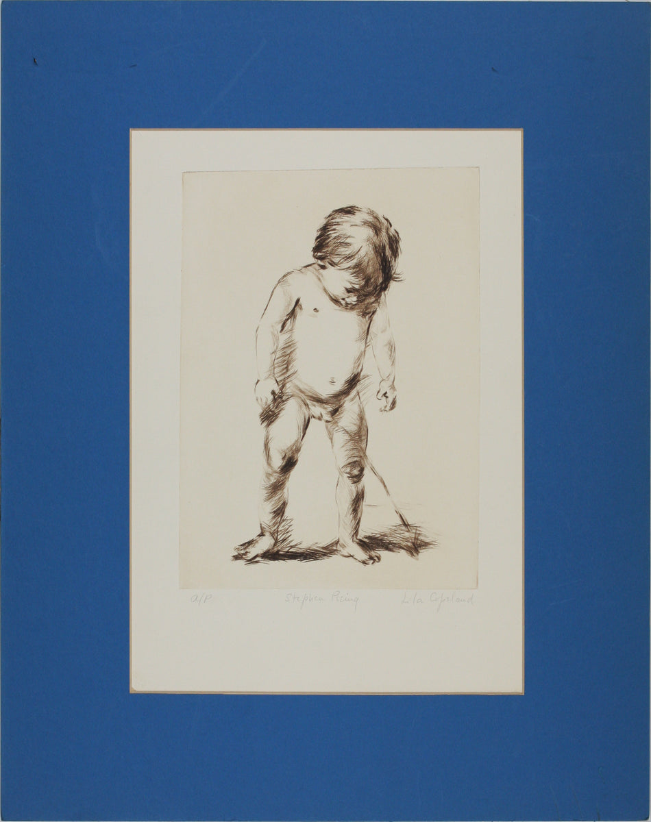 Lila Copeland. Stephen Peeing. Etching. 1950th - 1970th – Goldin Fine Art